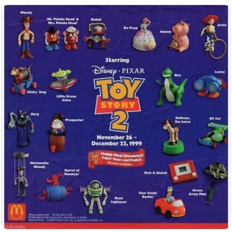 Toys Complete Set 2 Of Mcdonalds Toy Story 2 Happy Meal Toys New