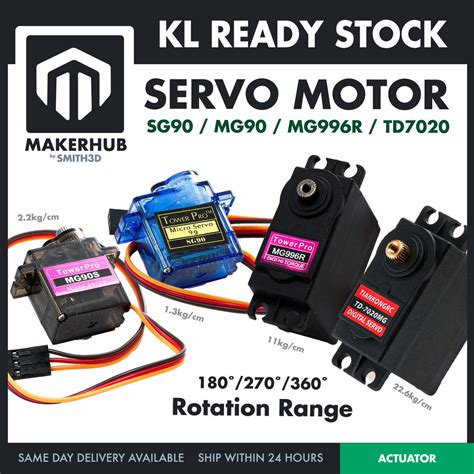 Sg90 Mg90 Mg996r Td7020 Servo Motor Tower Pro Metal Gear Micro 9g 180