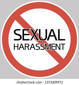 Stop Sexual Harassment Forbidden Sign Negative Stock Vector Royalty Free Shutterstock