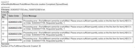 Creating Prefulfillment Records Using Multi Fulfillment Upload