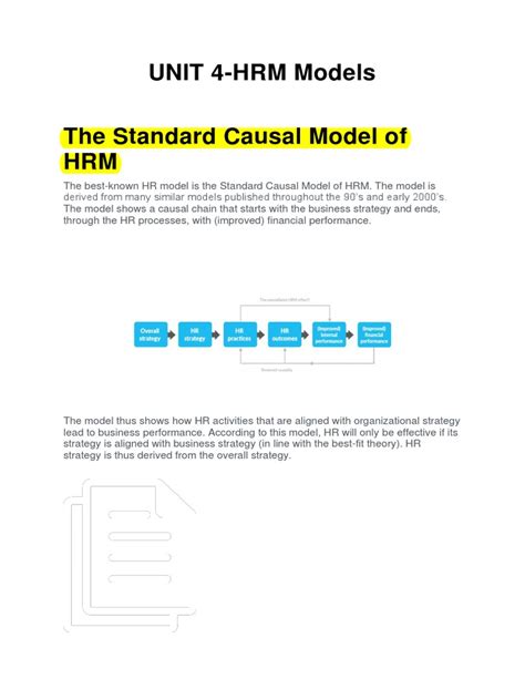 Unit 2 Hrm Models Pdf Human Resource Management Performance