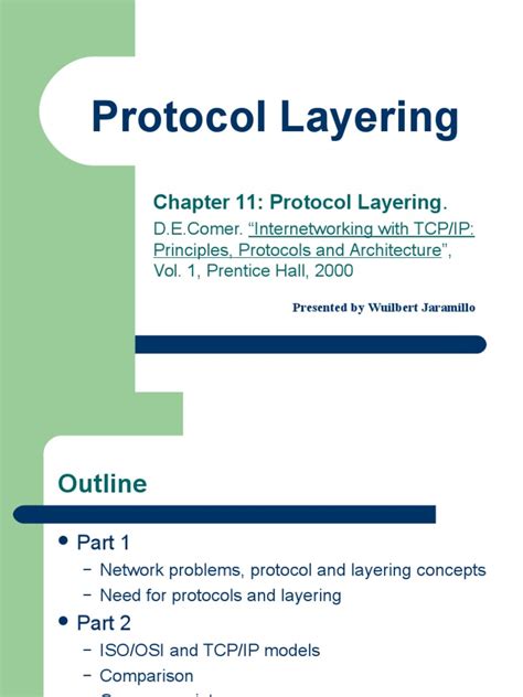 Chapter 11 Protocol Layering Pdf Osi Model Internet Protocol Suite