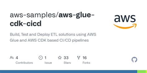 Github Aws Samplesaws Glue Cdk Cicd Build Test And Deploy Etl