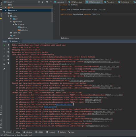 Java Nullpointer With Afterburnerfx When Trying To Create View Stack Overflow