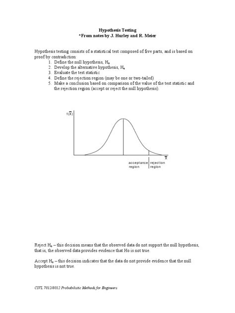 Hypothesis Testing Class Pdf Type I And Type Ii Errors