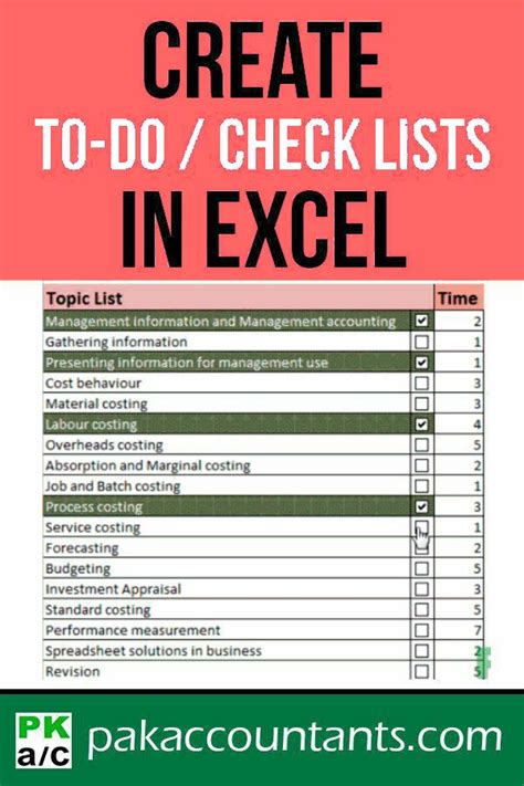 Create Edgy To Do Or Checklists With Check Boxes In Excel Shortfall