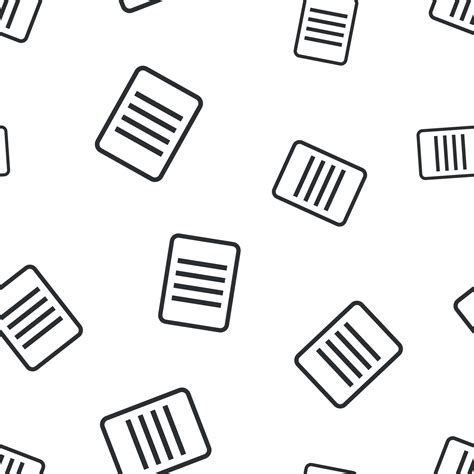 Document Seamless Pattern Background Business Flat Vector Illustration Document Concept Sign