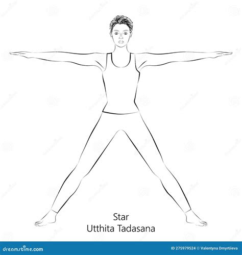 woman doing five pointed star pose star pose utthita 52 off