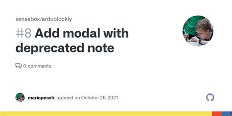 add modal with deprecated note · issue 8 · sensebox ardublockly · github