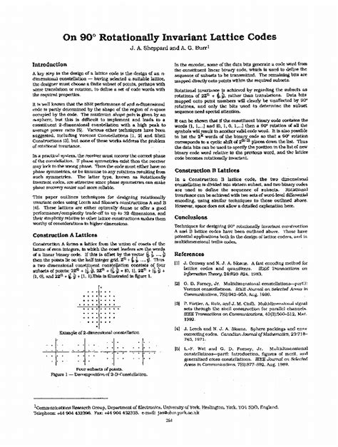 On 90spl Deg Rotationally Invariant Lattice Codes Ieee Conference
