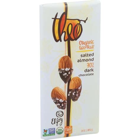 Theo Chocolate Organic Chocolate Bar Classic Dark Chocolate 70