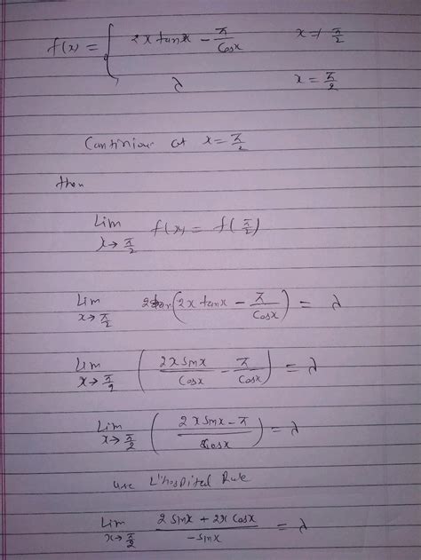 If F X Left Begin Array C C 2 X Tan X Frac Pi