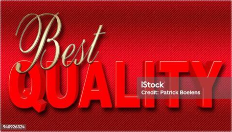 재고 일러스트 레이 션최고의 품질 골든 최고의 빨간색 텍스트 품질 3d 그림 빨간 배경 0명에 대한 스톡 사진 및 기타 이미지 Istock