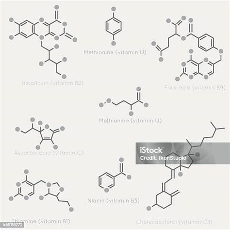สูตรโครงกระดูกของวิตามิน ภาพประกอบสต็อก ดาวน์โหลดรูปภาพตอนนี้ เคมี โมเลกุล โครงสร้าง