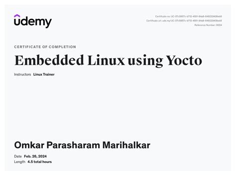 Completed Embedded Linux Course With Yocto Omkar Marihalkar Posted On The Topic Linkedin