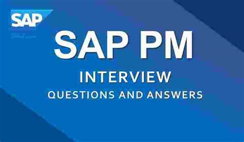 SAP PM Interview Questions With Answers