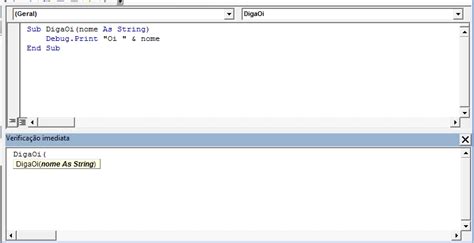 Vba O Que é E Como Utilizar A Brilhante Janela De Verificação Imediata Tomás Vásquez Blog