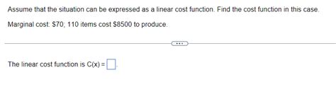 Solved Assume That The Situation Can Be Expressed As A Chegg