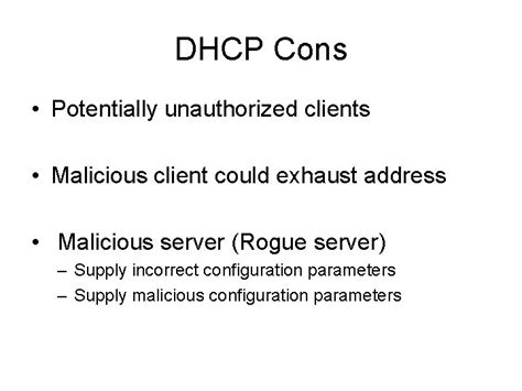 Dynamic Host Configuration Protocol DHCP RFC CIS