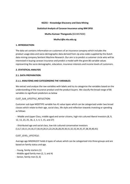 caravan insurance data mining statistical analysis pdf