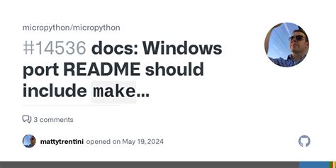Docs Windows Port Readme Should Include Make Submodule As A Build