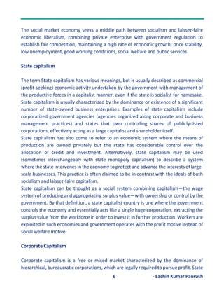 Economic System Socialism Capitalism Mixed Economy Pdf