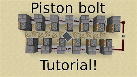 Minecraft How To Make Piston Bolt Youtube