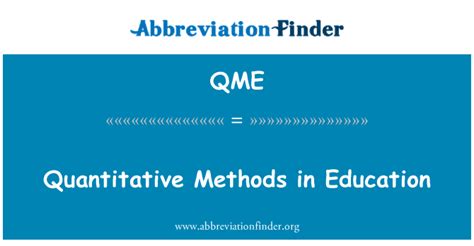 Qme Significa Métodos Cuantitativos En La Educación Quantitative