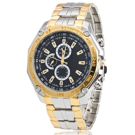 1 шт Роскошные деловые мужские кварцевые часы из серебристого золота наручные часы из