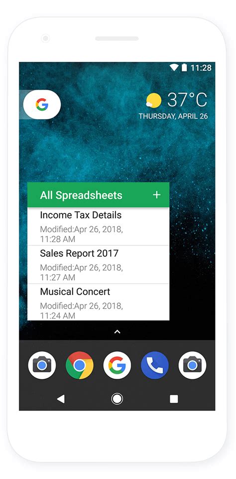 支持的安卓系统功能 Zoho Sheet