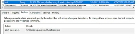 Task Scheduler Server 2019 Runs Tasks Every Week Instead Of Every