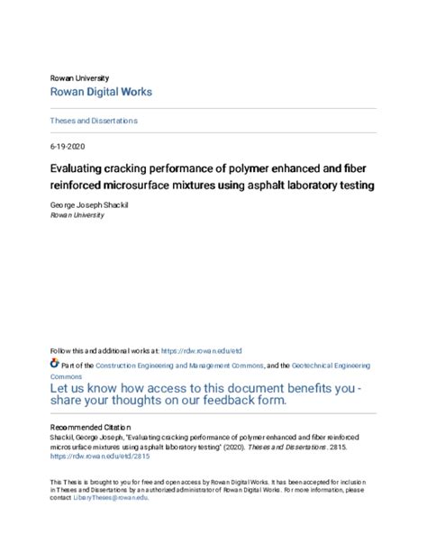 Pdf Evaluating Cracking Performance Of Polymer Enhanced And Fiber Reinforced Microsurface