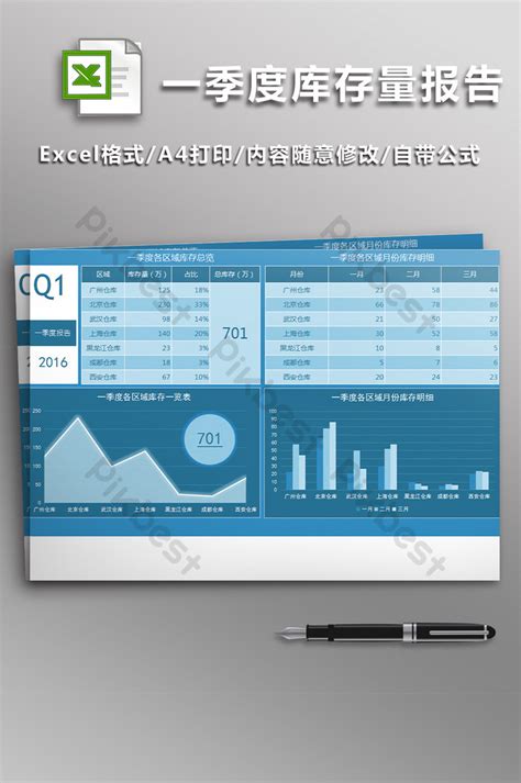 แบบฟอร์มรายงานสินค้าคงคลังสำหรับไตรมาสแรก เทมเพลต Excel แบบ ดาวน์โหลดฟรี Pikbest