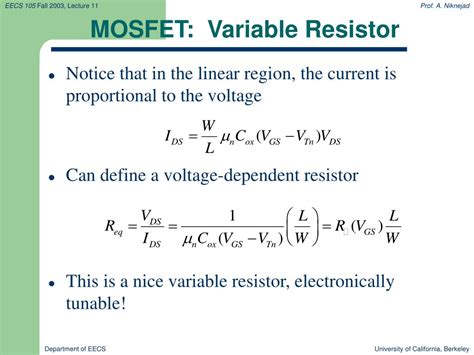 Ppt Lecture 11 Mos Transistor Powerpoint Presentation Free Download