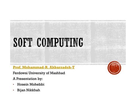 Soft Computing Pdf
