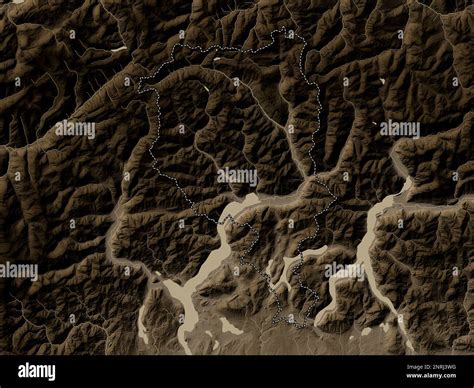 Ticino Canton Of Switzerland Elevation Map Colored In Sepia Tones