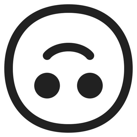 Upside Down Face Icon Fluentui Emoji Mono Iconpack Microsoft