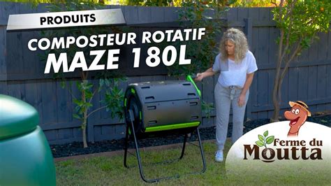 Composteur Rotatif Maze 180 Litres à Double Cellules Tournez Et