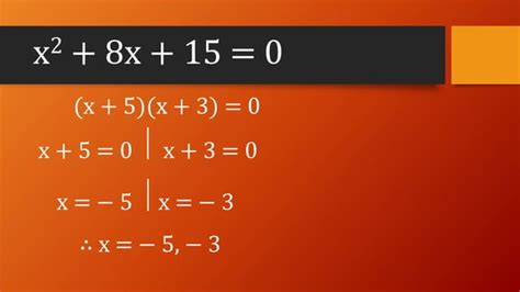 Factorization Of Polynomials And Quadratic Equation Pptx Science