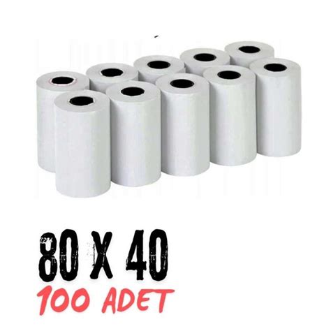 Rulo 80 X 40 Yazıcı Kağıdı 100 Adet 1 Koli