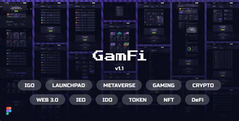 gamfi metaverse web3 igo ido token launchpad figma template gplcode