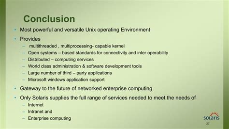 Solaris Operating System Oracle Pptx Operating Systems Computer