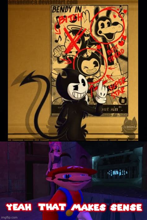 Image Tagged In Black Backgroundsmg4 Mario That Makes Sensebendy And