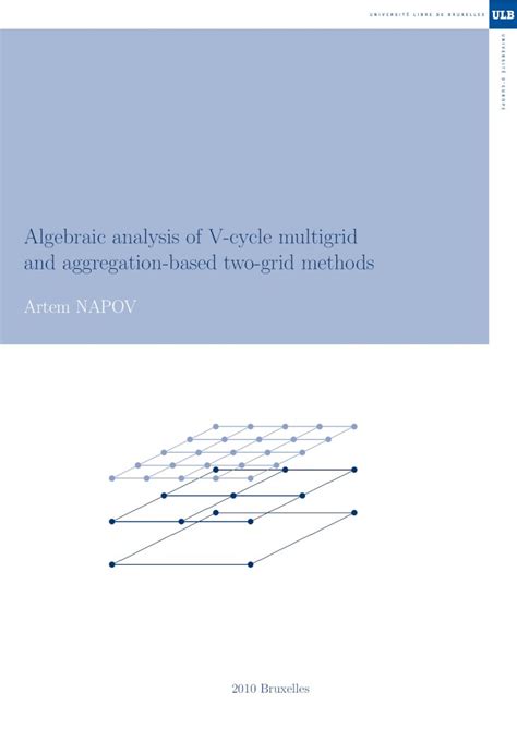 Pdf Algebraic Analysis Of V Cycle Multigrid And Aggregation