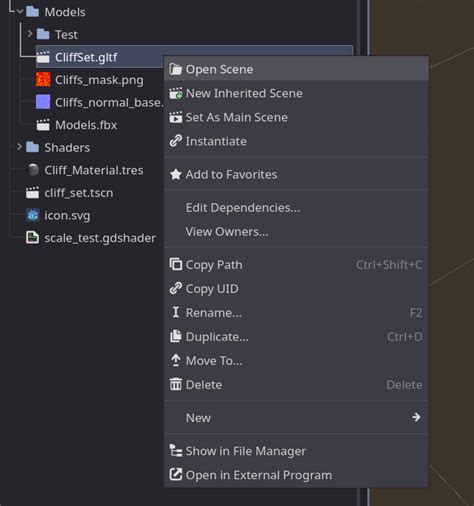 improve discoverability of opening imported 3d scenes or creating
