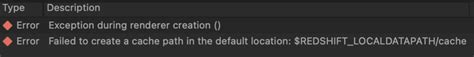 why i am getting errors exception during renderer creation and