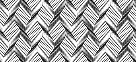 Seamless Thin Linear Pattern Abstract Geometric Wavy Background Stock