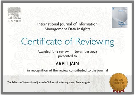 Contributed As A Reviewer For The International Journal Of Information Management Data Insights