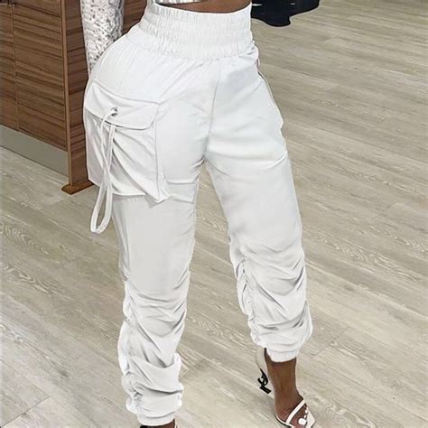 Pocket Design Ruched Pants Pants For Women Clothes For Women