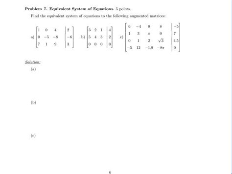Solved Problem Equivalent System Of Equations Points Chegg